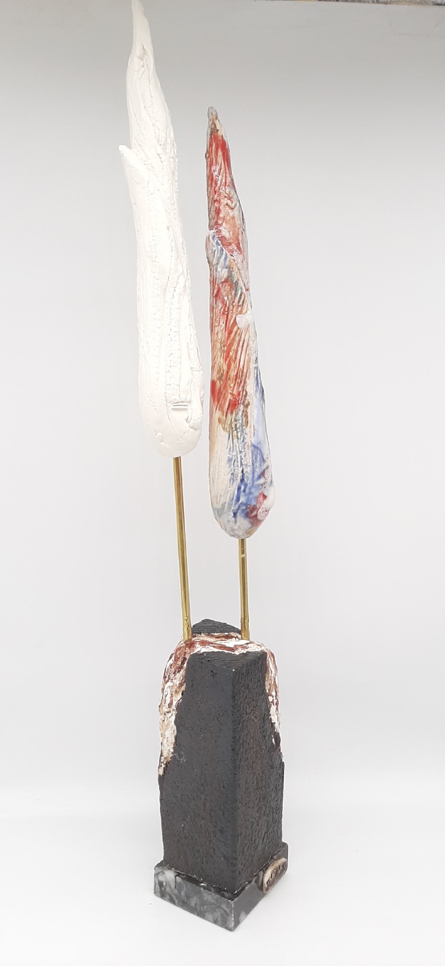 "TWO FLAMES" HANDMADE CERAMIC SCULPTURE • Χειροποίητα ελληνικά προϊόντα ...